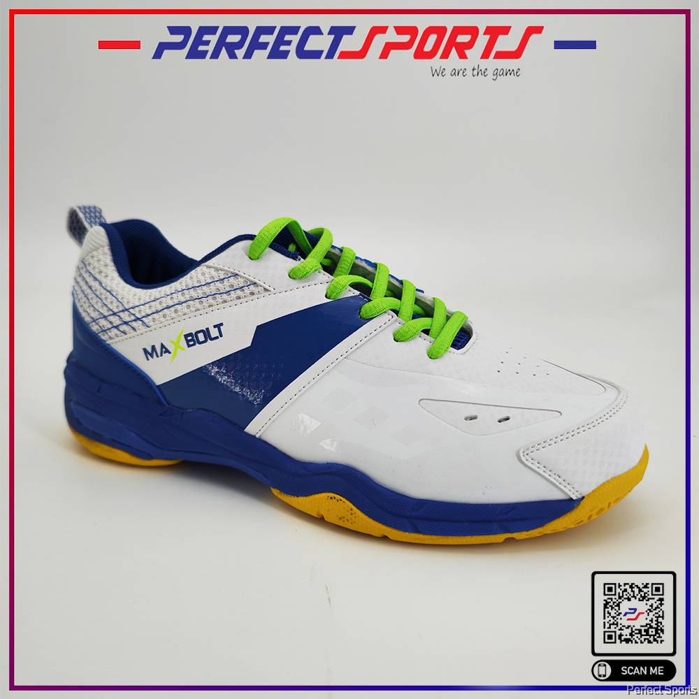 MAXBOLT CRUISER WHITE/R.BLUE COMFY+ Court Shoes