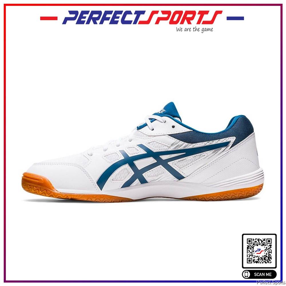 Asics ATTACK HYPERBEAT 4 White/Mako Blue GS Indoor Shoes