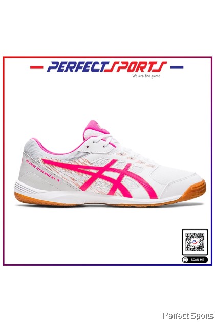 Asics ATTACK HYPERBEAT 4 WHITE/PINK GLO Badminton Shoes