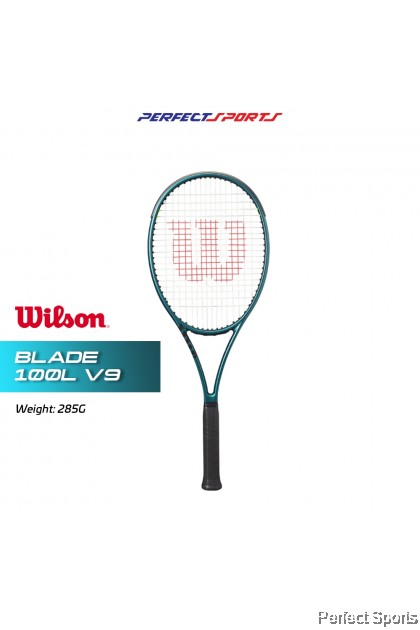 [Free String + Grip] WILSON Blade 100L V9 (285G) TENNIS RACKET