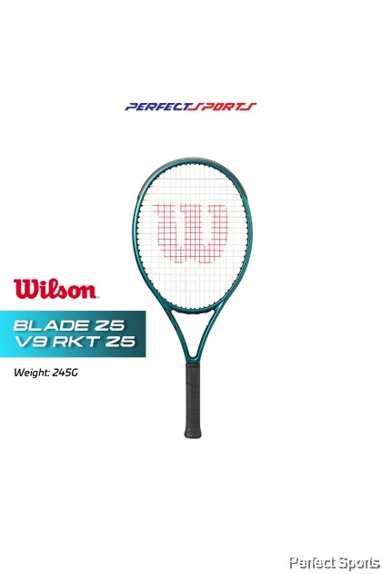 [Free String + Grip] WILSON Blade 25 V9 (245G) 25 INCH JUNIOR TENNIS RACKET
