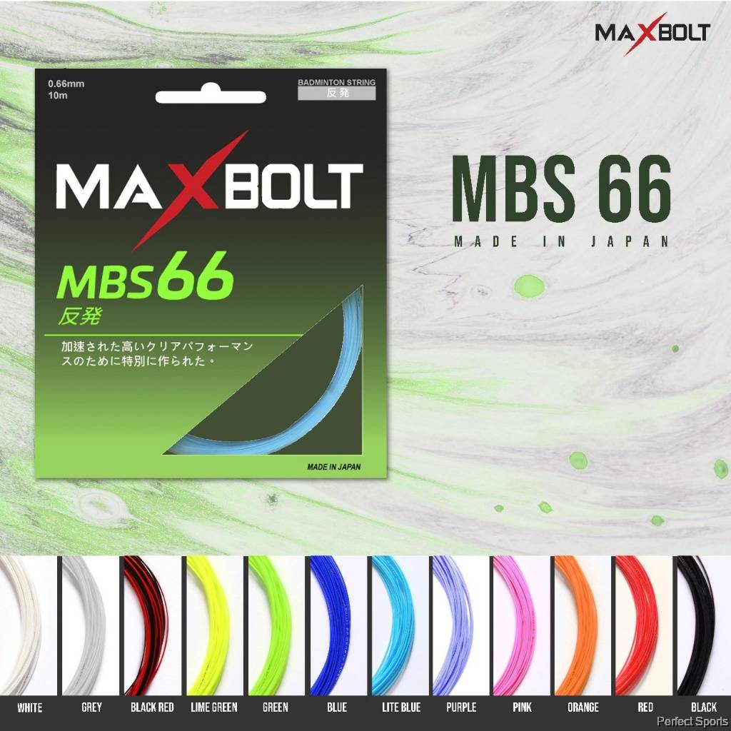 Maxbolt MBS 66 Badminton Strings (Tickness:0.66mm) 11 Colors