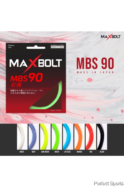 Maxbolt MBS 90 Badminton Strings (Tickness:0.68mm) 8 Colors Made in Japan