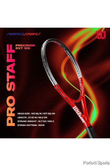 [Free String + Grip] Wilson Pro Staff Precision RXT 105 Tennis Racket ...
