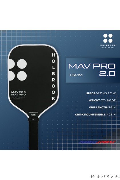 Holbrook Pickleball Paddle - Mav Pro 2.0 16mm
