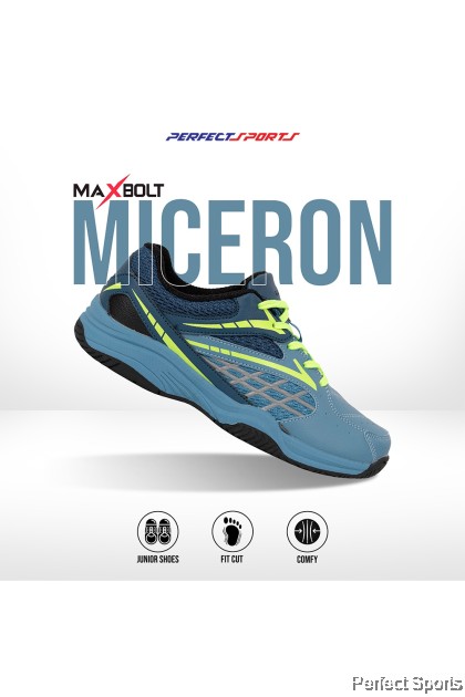 Maxbolt MICERON BLUE/BLACK Junior Kid Court Shoes INDOOR SHOES