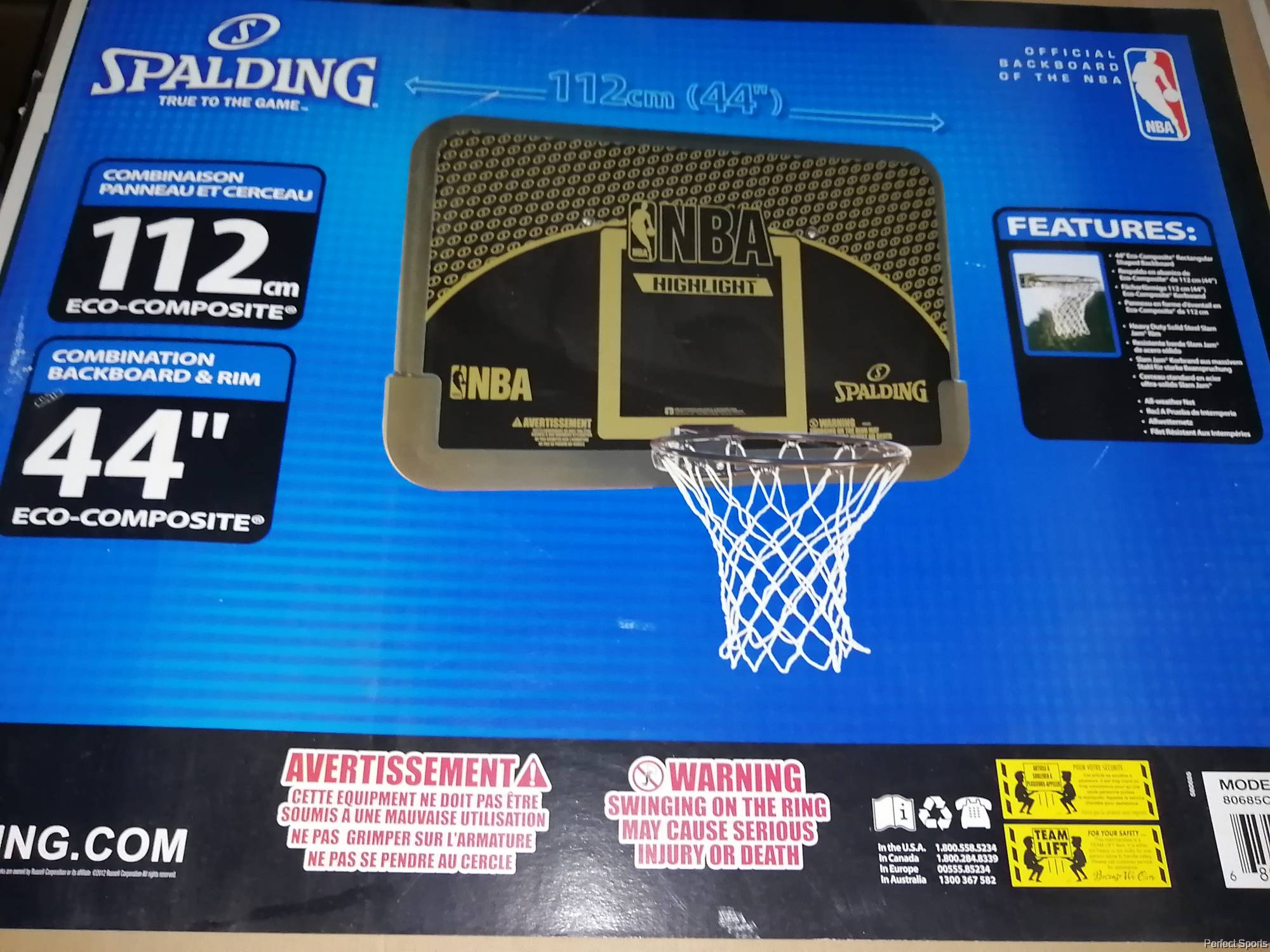 Spalding 44" NBA BACKBOARD & RING