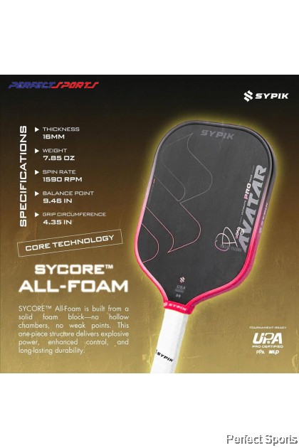 SYPIK AVATAR PRO CARBON FIBER PICKLEBALL PADDLE-16MM