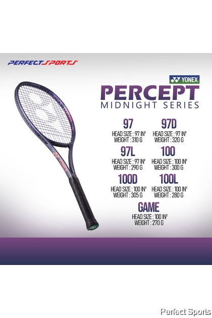 YONEX TENNIS RACKET PERCEPT 97 MIDNIGHT GRIP 3 WEIGHT 310g