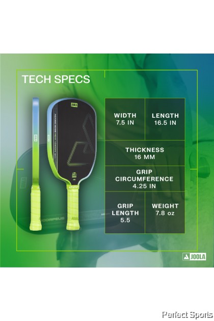JOOLA AGASSI EDGE HEAT VISION 16MM - CHARGE SURGE GREEN (GLOBAL)