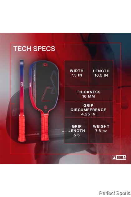 JOOLA AGASSI EDGE HEAT VISION 16MM - IGNITE BLAZE RED (GLOBAL)