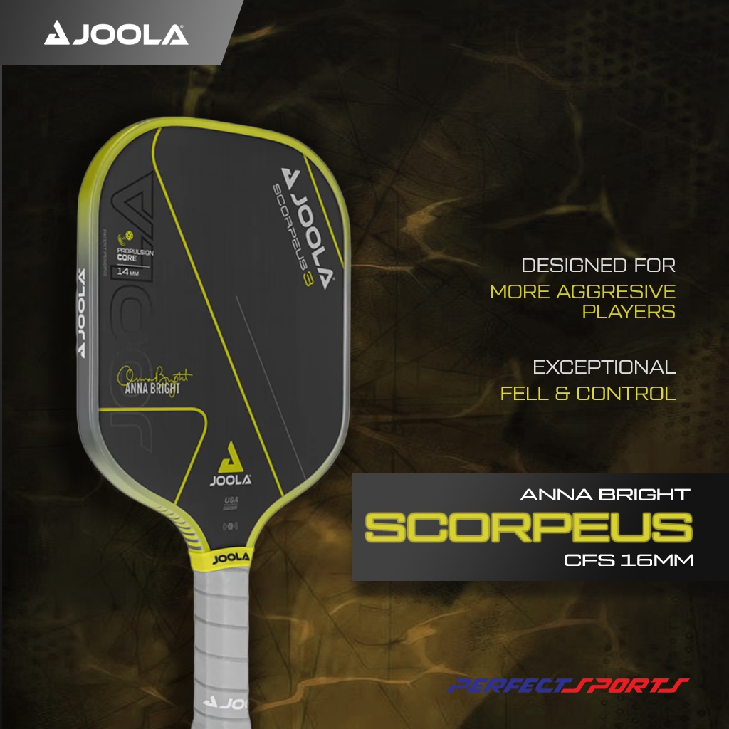 JOOLA ANNA BRIGHT SCORPEUS CFS 16mm PICKLEBALL PADDLE