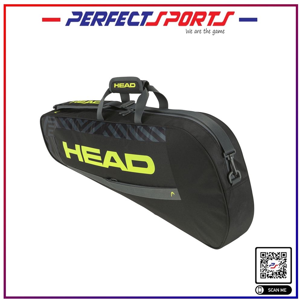 Head Base Racket Bag S Black & Neon Yellow Accents