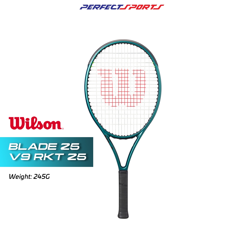 [Free String + Grip] WILSON Blade 25 V9 (245G) 25 INCH JUNIOR TENNIS RACKET