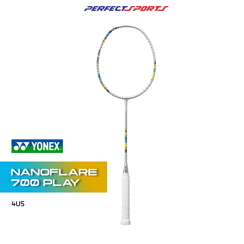 [Free String + Grip] Yonex Nanoflare 700 PLAY BADMINTON RACKET SLIVER/BLUE