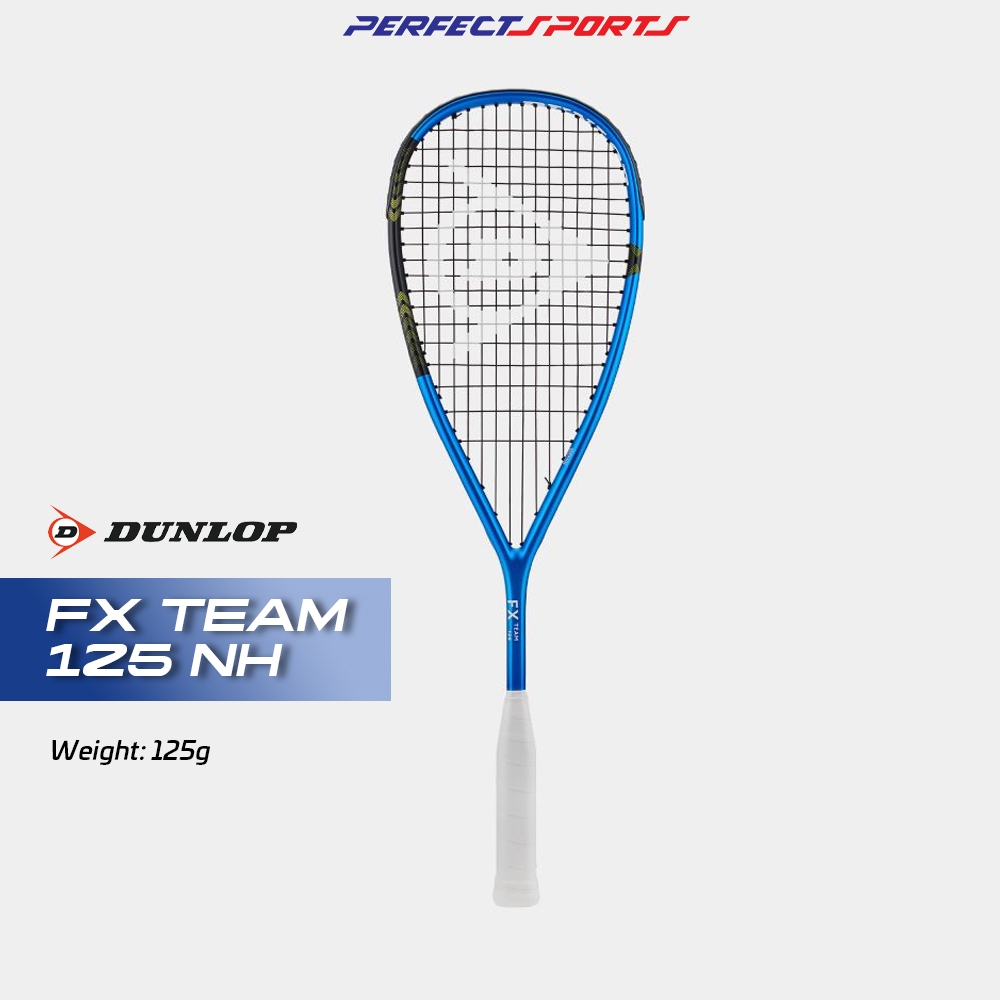 [Free String + Grip] Dunlop FX TEAM 125 NH SQUASH RACKET 125G