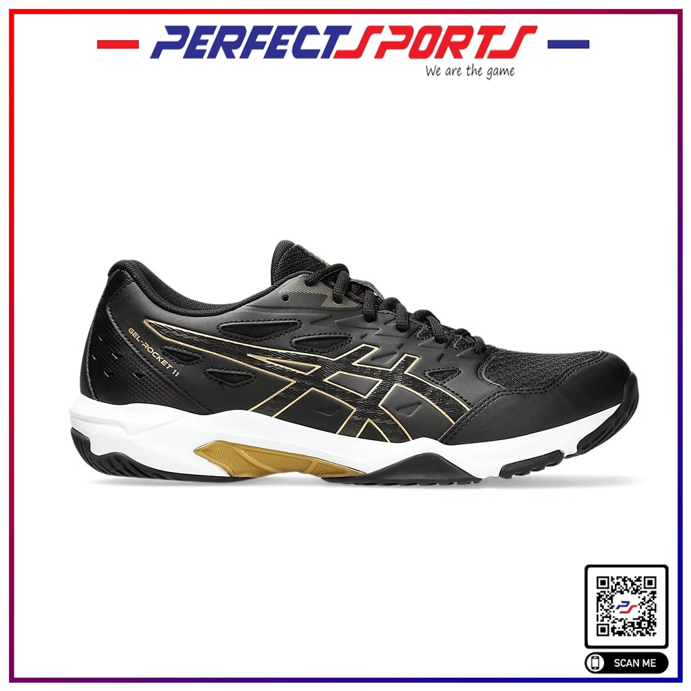 ASICS GEL-ROCKET 11 WIDE Men's indoor Shoes Black/Pure Gold