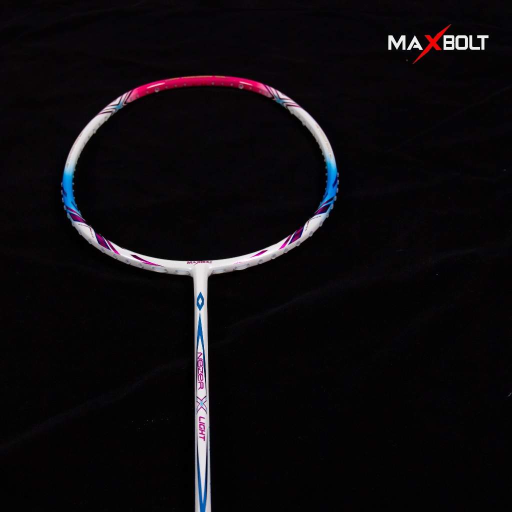 [Free String + Grip] Maxbolt Nezer X Light (WHITE) Badminton Racket