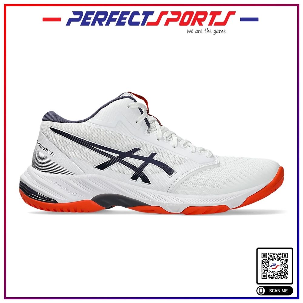 ASICS NETBURNER BALLISTIC FF MT 3 MEN'S COURT SHOES White/Indigo Fog