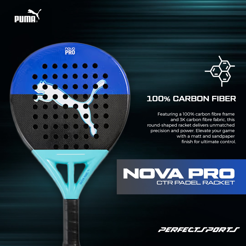 PUMA NOVA PRO CONTROL Padel Racket Black/Vivid Blue