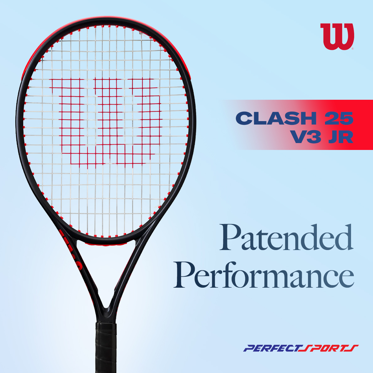 [Free String + Grip] Wilson CLASH 25 V3 Junior Tennis Racket 240G