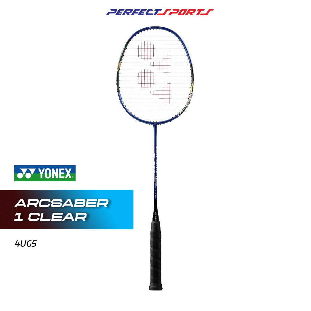 [Free String + Grip] YONEX ARCSABER 1 CLEAR BLUE BADMINTON RACKET 4U5