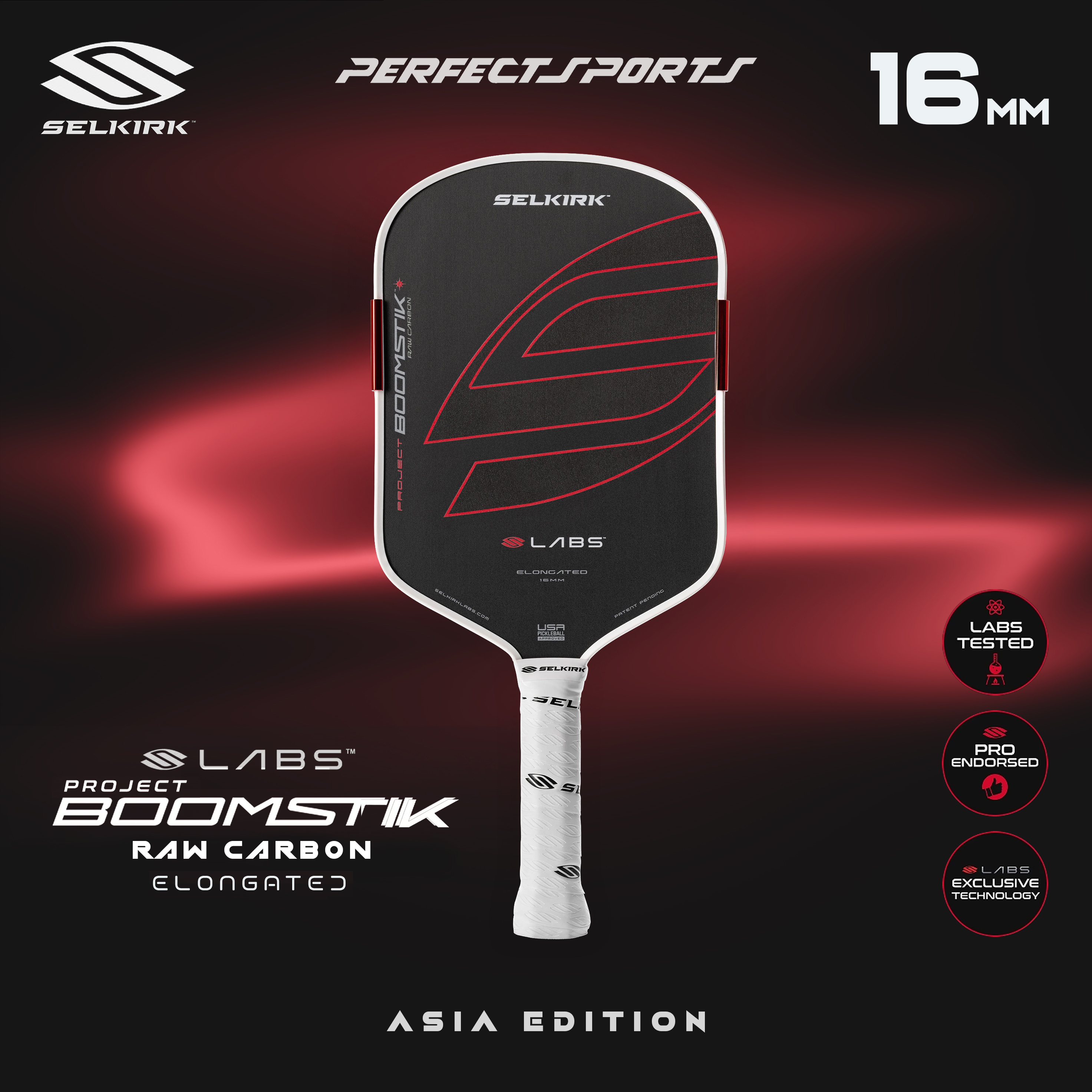 SELKIRK LABS BOOMSTIK RAW CERBON ASIA EDITION - ELONGATED 16MM